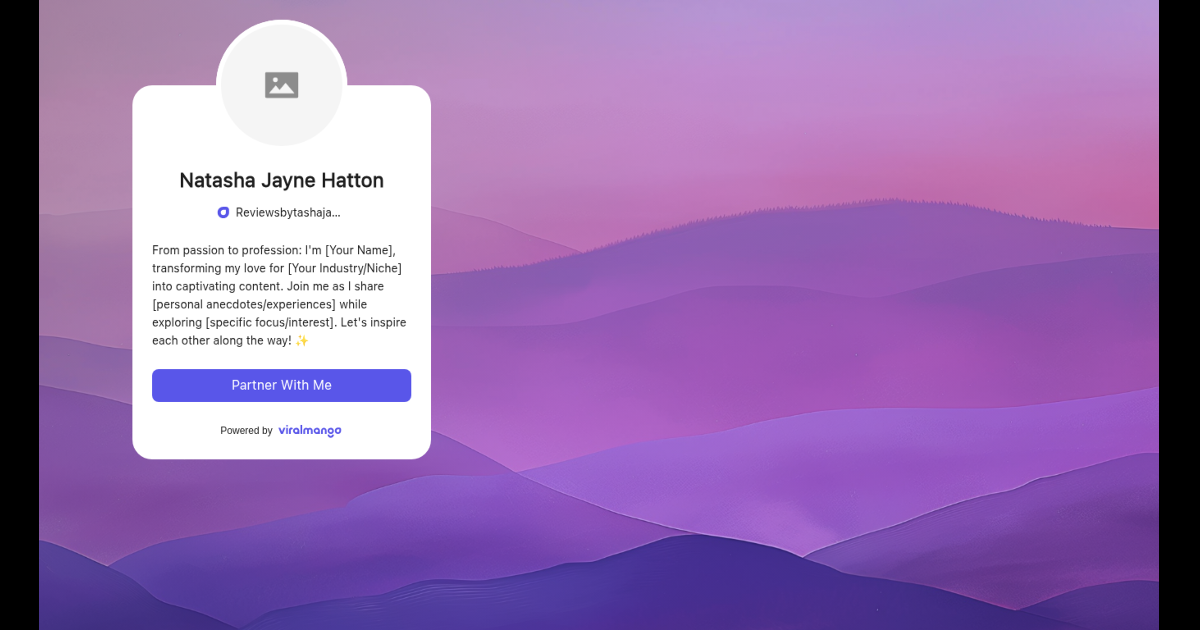 Natasha Jayne Hatton Instagram and TikTok Influencer Media Kit - ViralMango