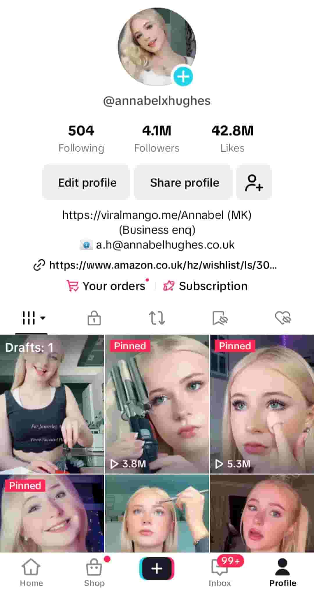 Annabel Hughes Instagram and TikTok Influencer Media Kit - ViralMango