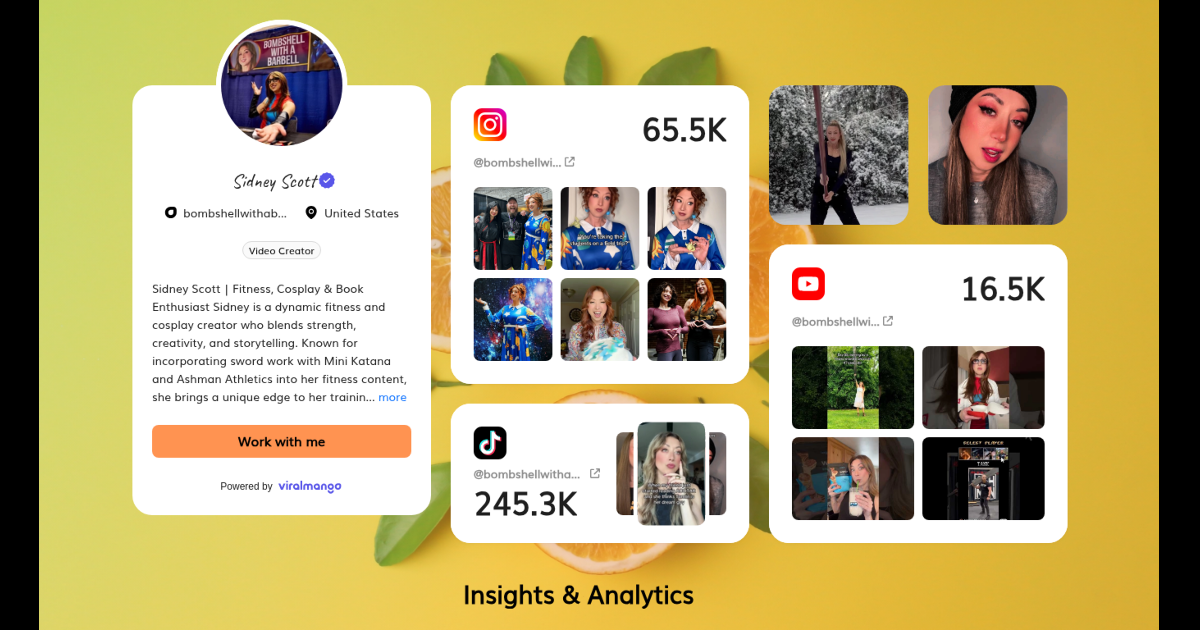 Sidney Scott Instagram and TikTok Influencer Media Kit - ViralMango